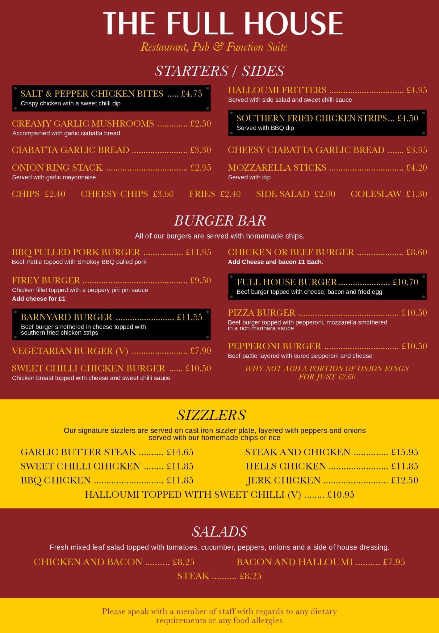 FullHouse-Menu-2021-2022 – Front | The Full House, Barnsley