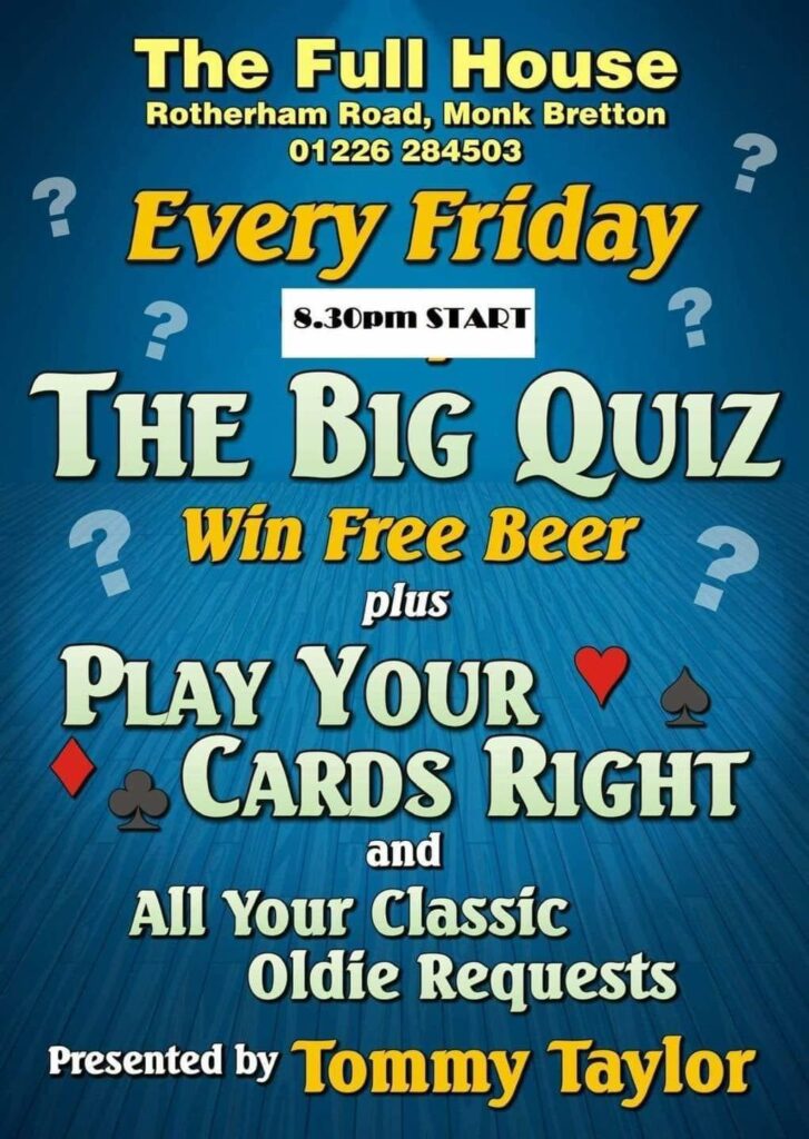 Friday Quiz Night | The Full House, Barnsley